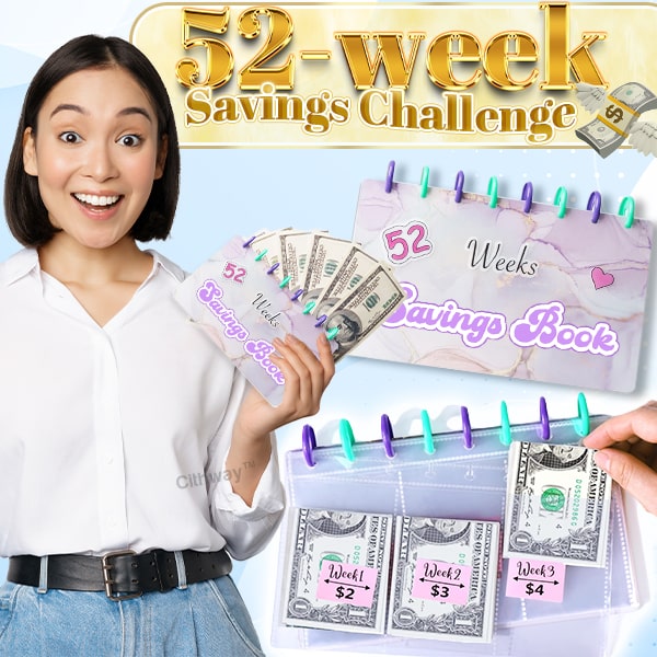 Cithway™ 52-Week Saving Challenge Binder – Usflox