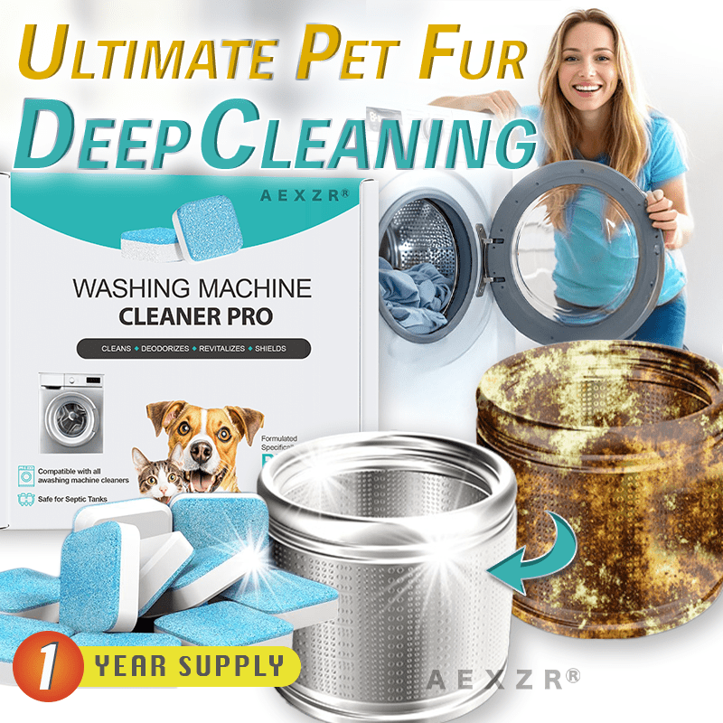 Aexzr® Paw-Clean Washing Machine Gunk Buster Tablet - 1 YEAR SUPPLY ...