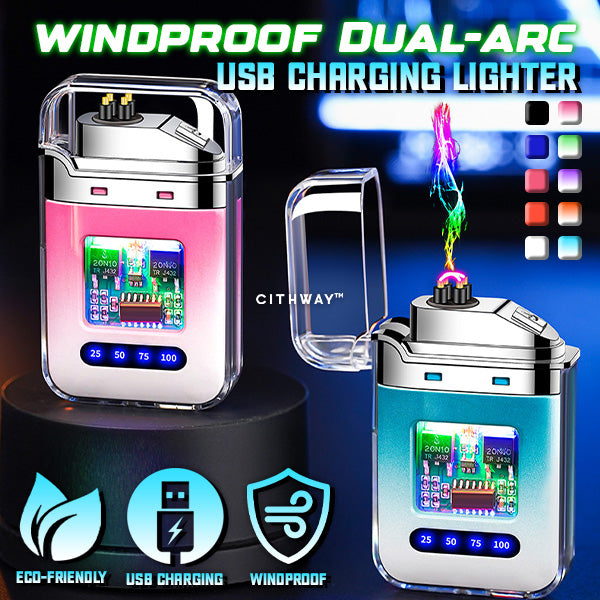 Cithway™ Windproof Dual-Arc USB Charging Lighter – Usflox