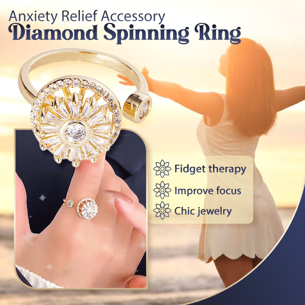 Anxiety Relief Diamond Spinning Ring – Usflox